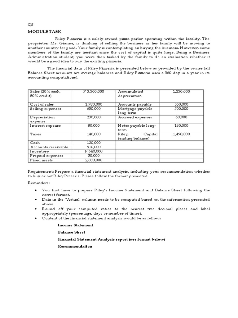 Final Module Task | PDF | Balance Sheet | Expense