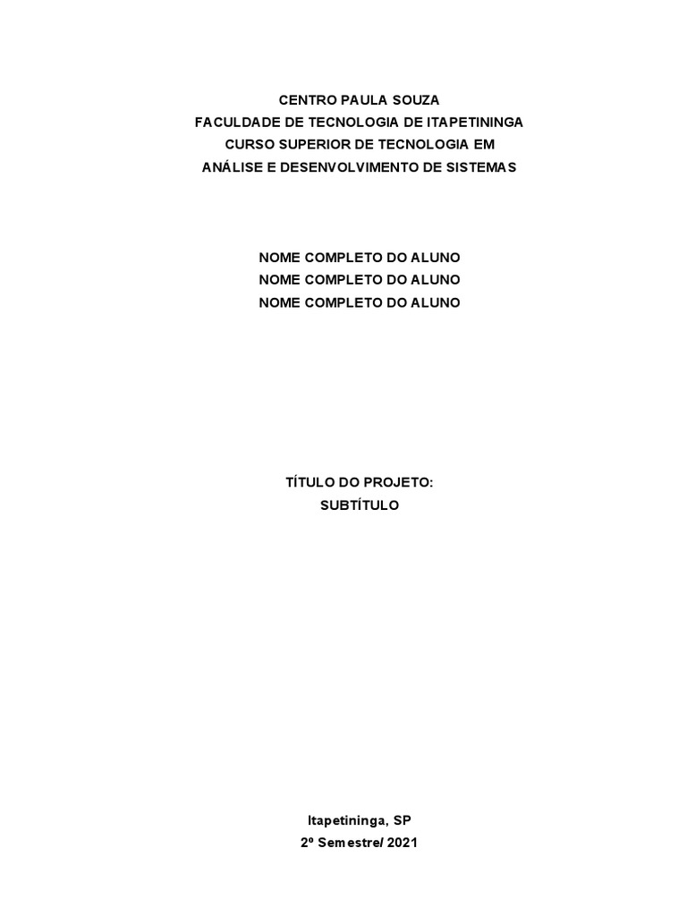 Guia de Redação Do Projeto de TG-ADS | PDF | Science | Comércio ...