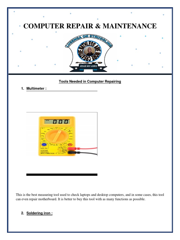 Part 2... Computer Repair & Maintenance | PDF | Soldering | Solder