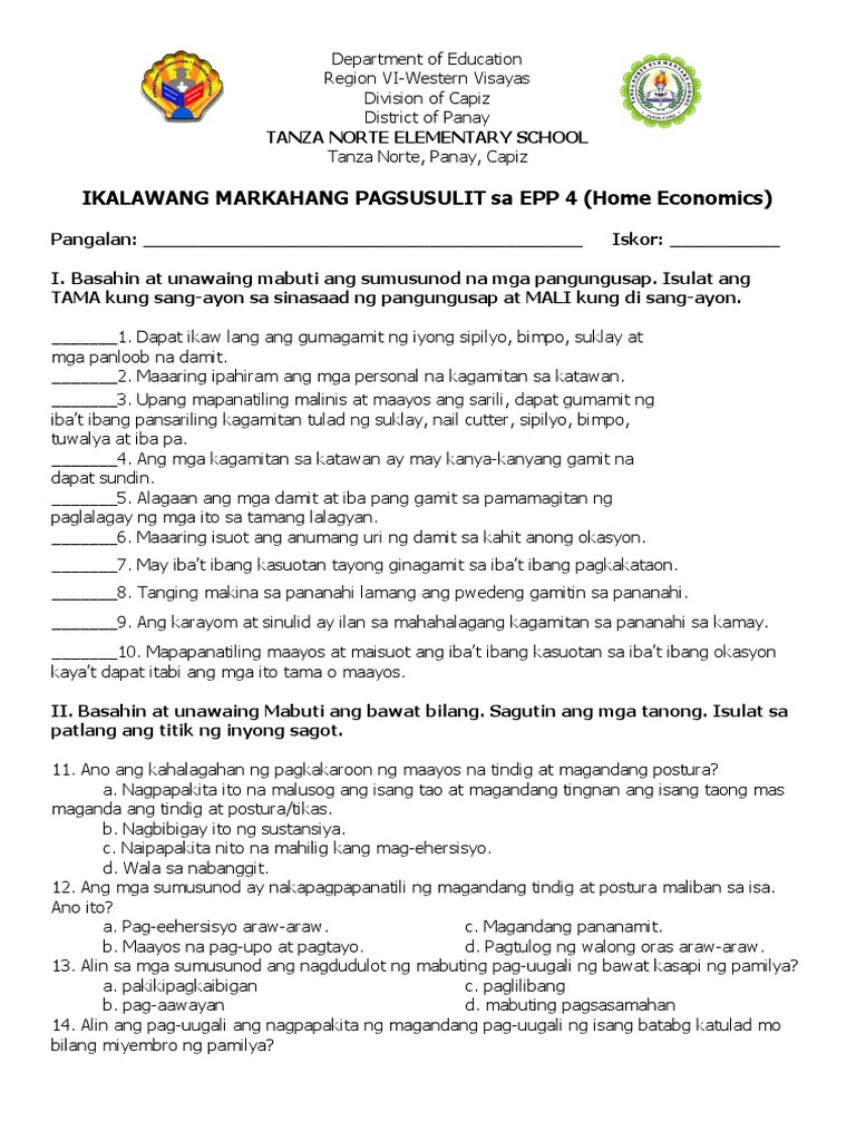 PT - Epp 4 - Q2 | PDF