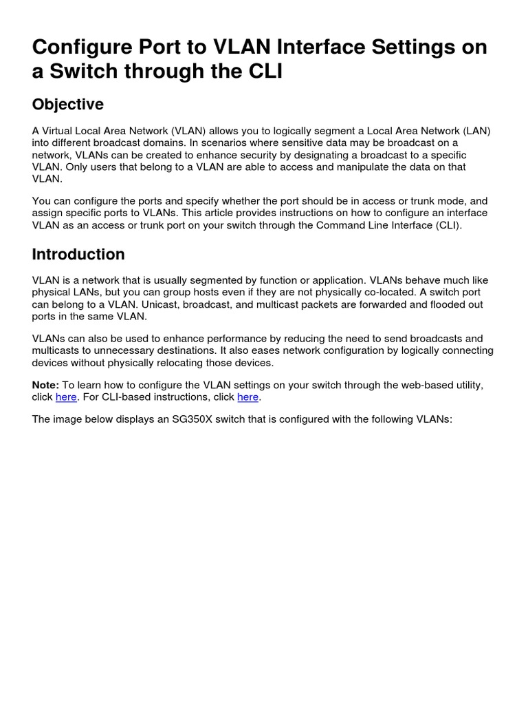 smb5653 Configure Port To Vlan Interface Settings On A Switch Throug | PDF | Computer Network ...