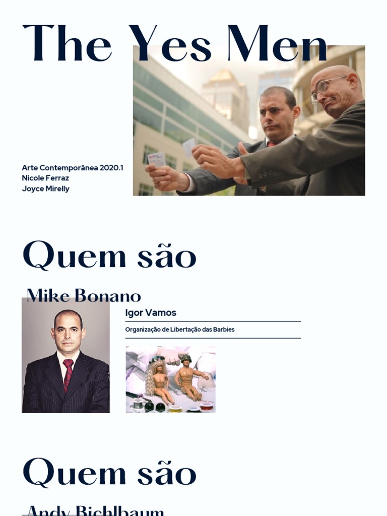 O Ativismo Humorístico dos Yes Men | PDF
