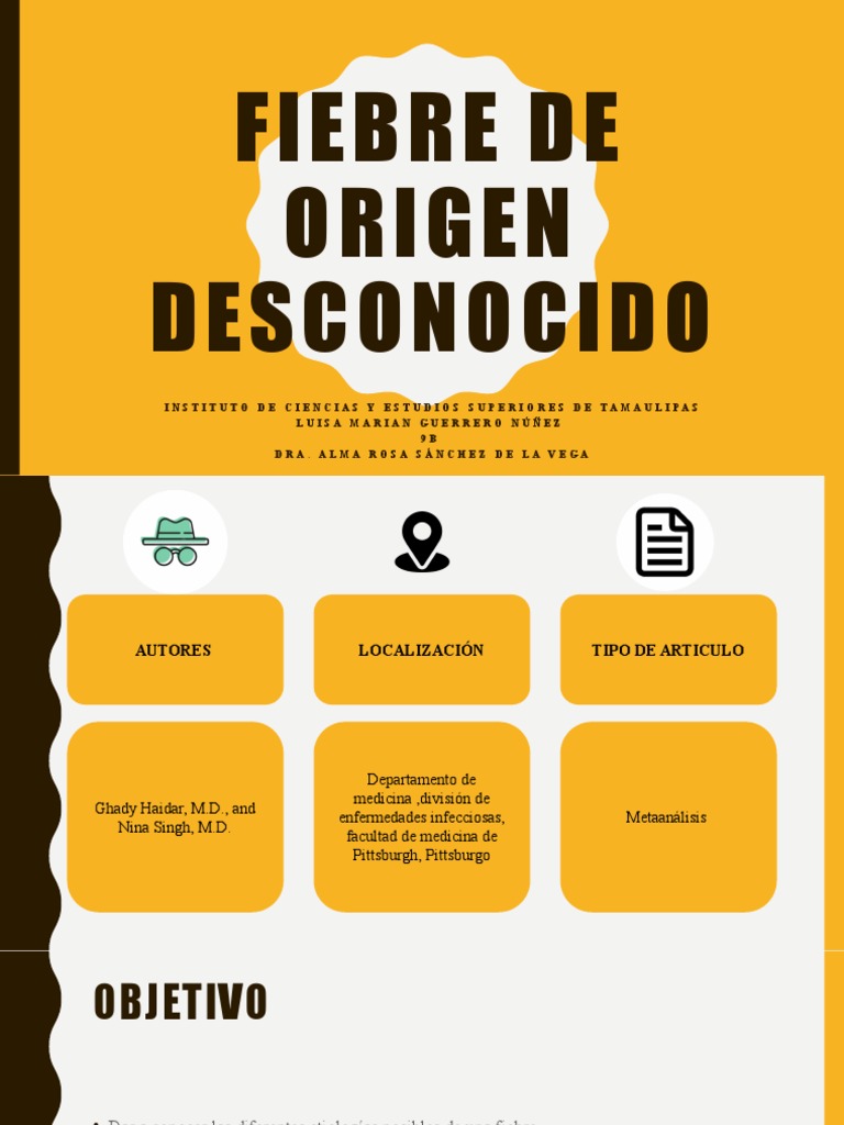 Fiebre de Origen Desconocido | PDF | Diagnostico medico | VIH
