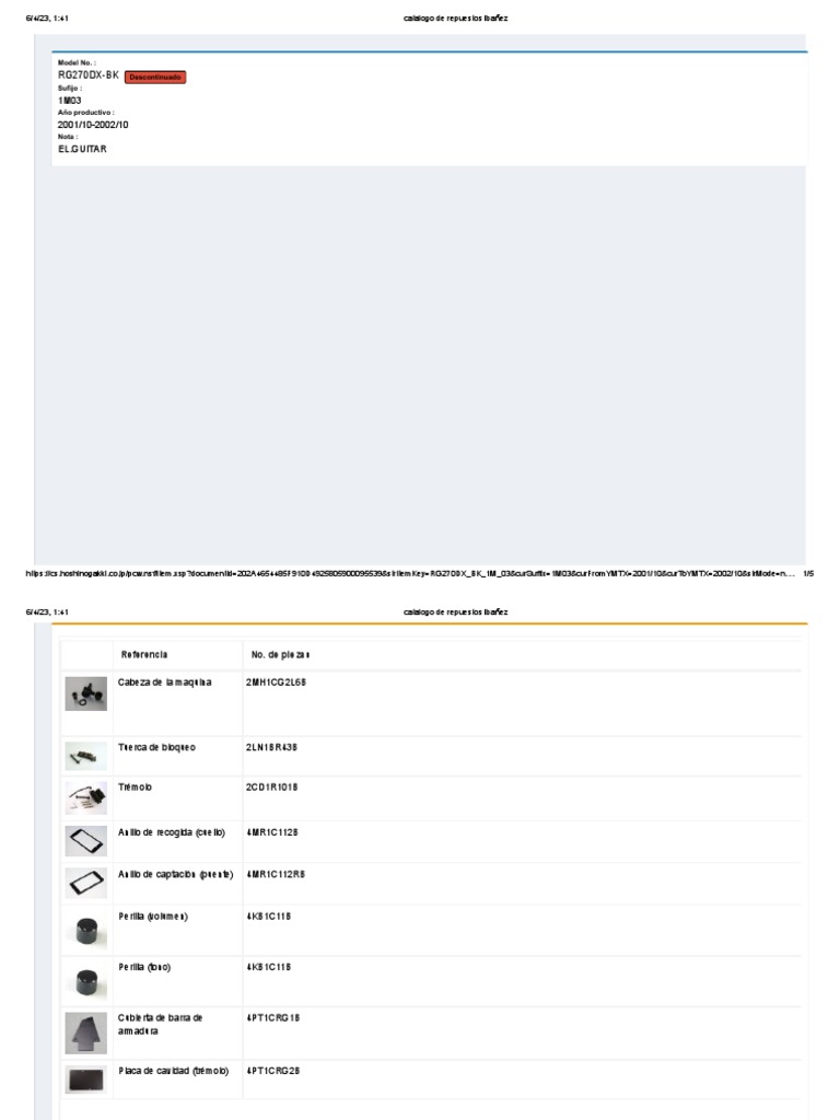 Catalogo de Repuestos Ibañez - PDF ORIGINAL 270 DX | PDF