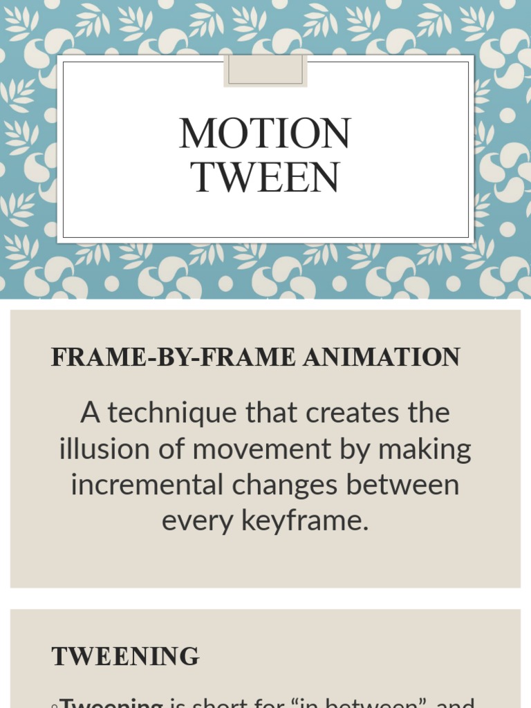 Motion Tween | PDF