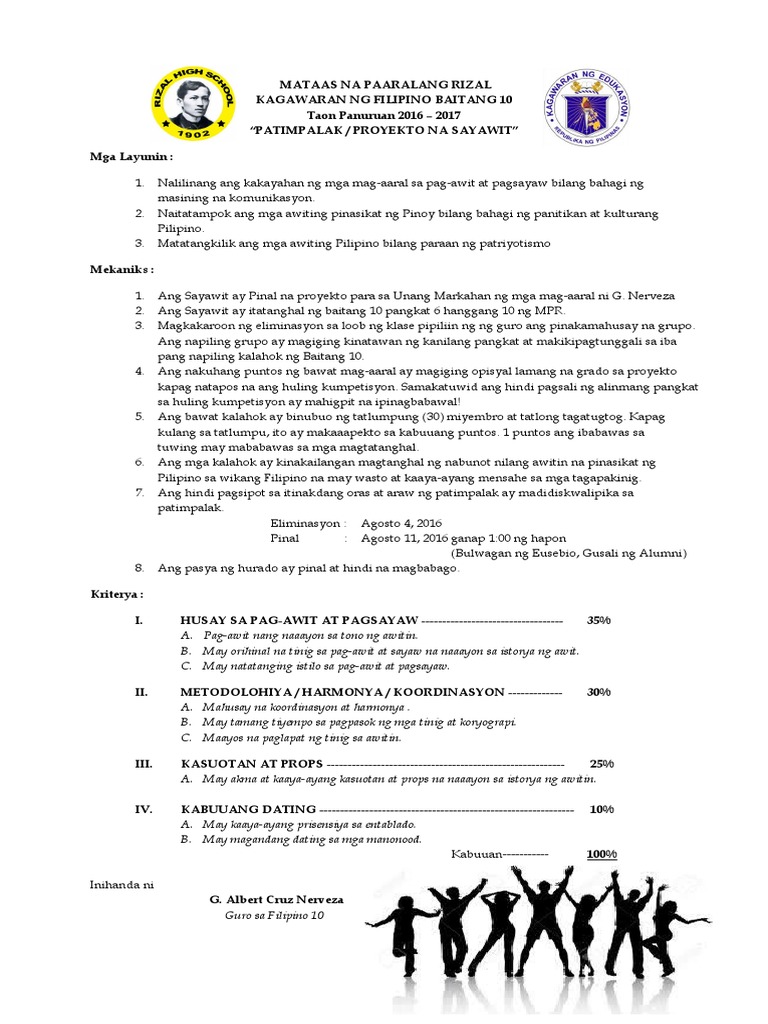 Mekaniks at Kritirya SAYAWIT | PDF