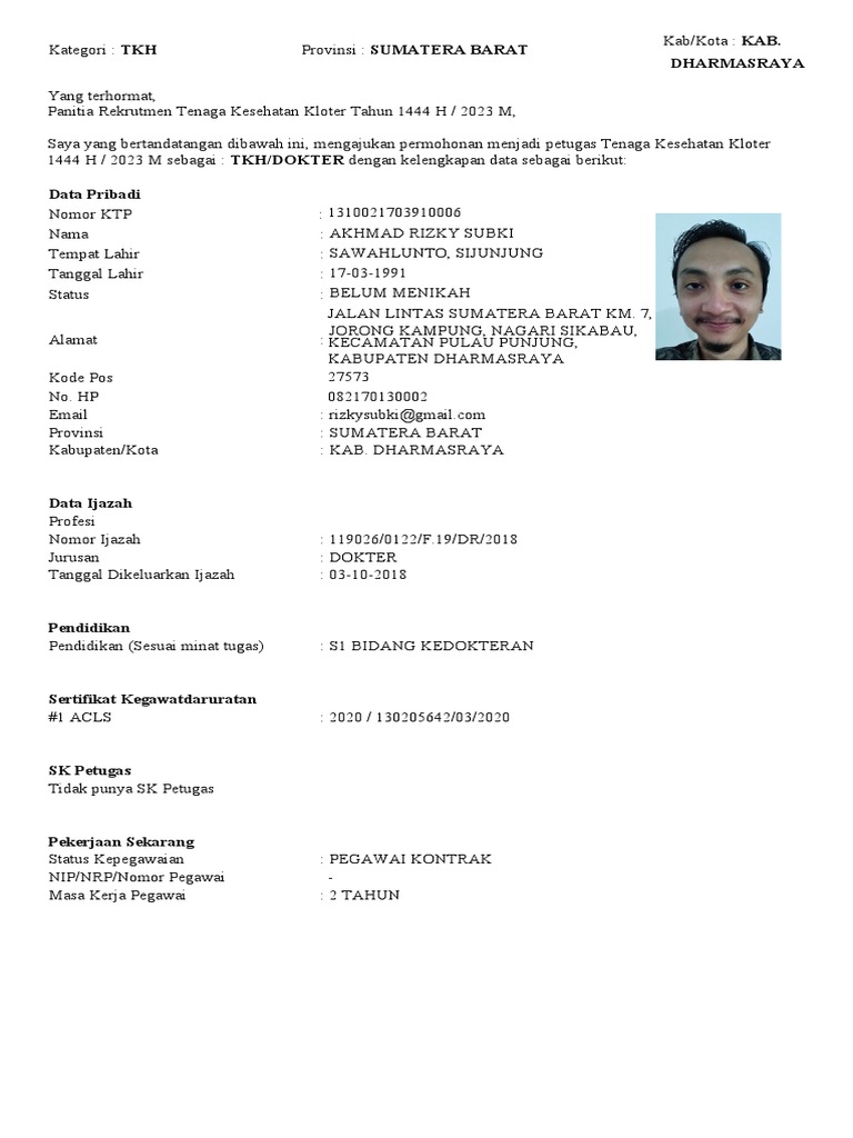 Permohonan TKHI | PDF