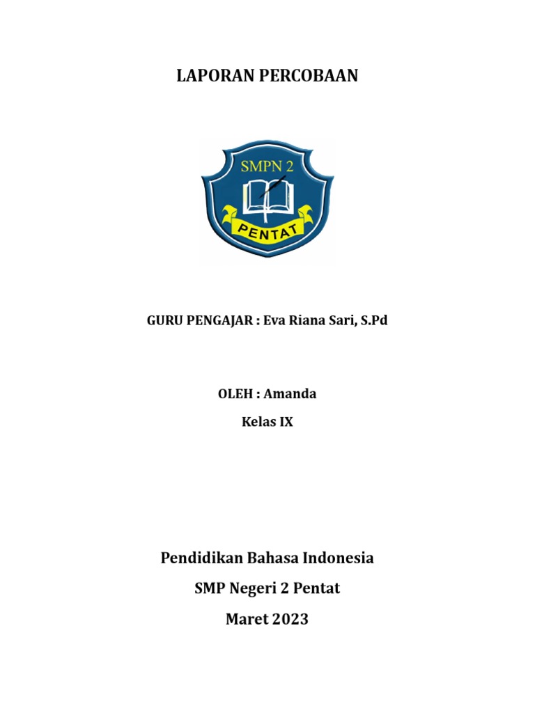 Cover Laporan Percobaan | PDF