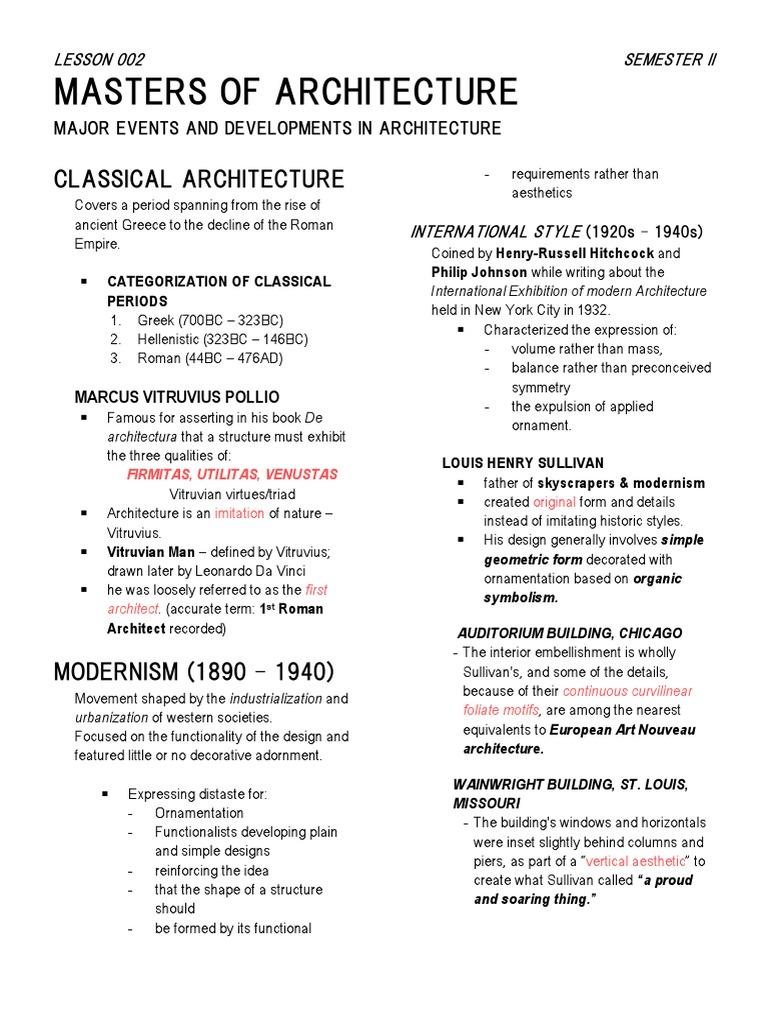 Masters of Architecture | PDF | Architectural Design | Architecture