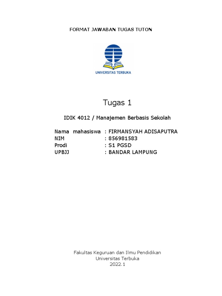 Tugas 1 MBS | PDF