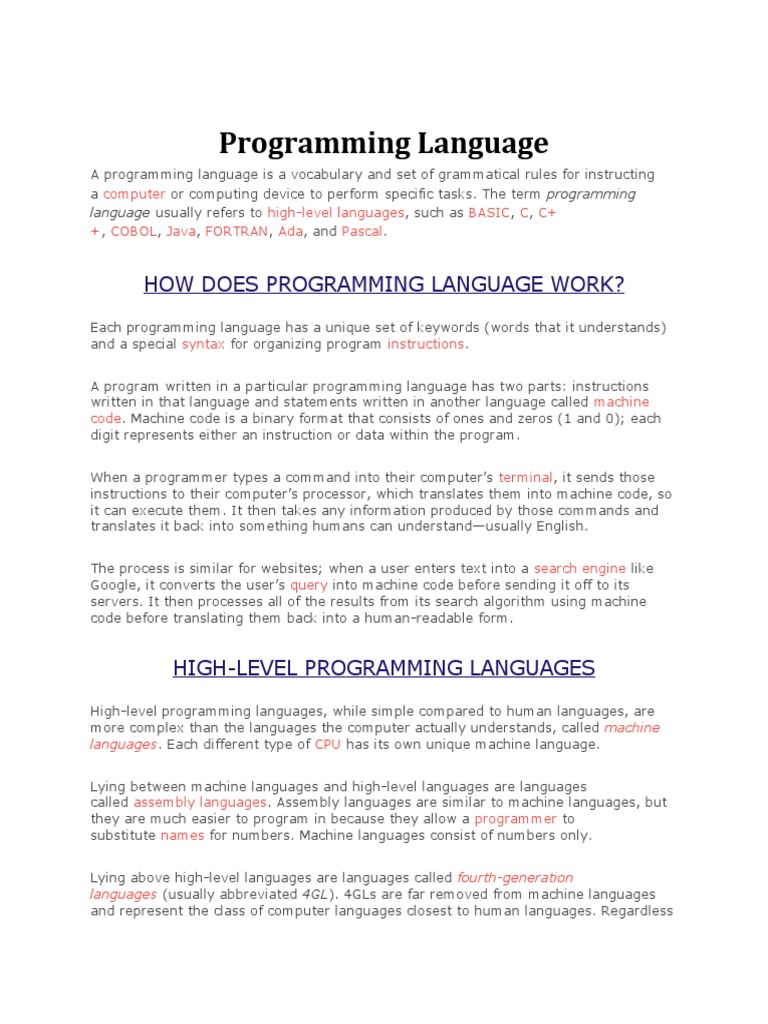 HO W Does Programming Language Work? | PDF | Computer Programming | Programming Language