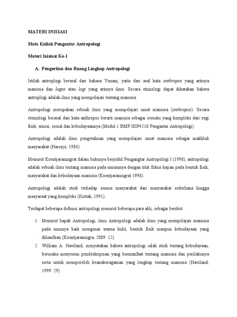 Materi Inisiasi 1 | PDF