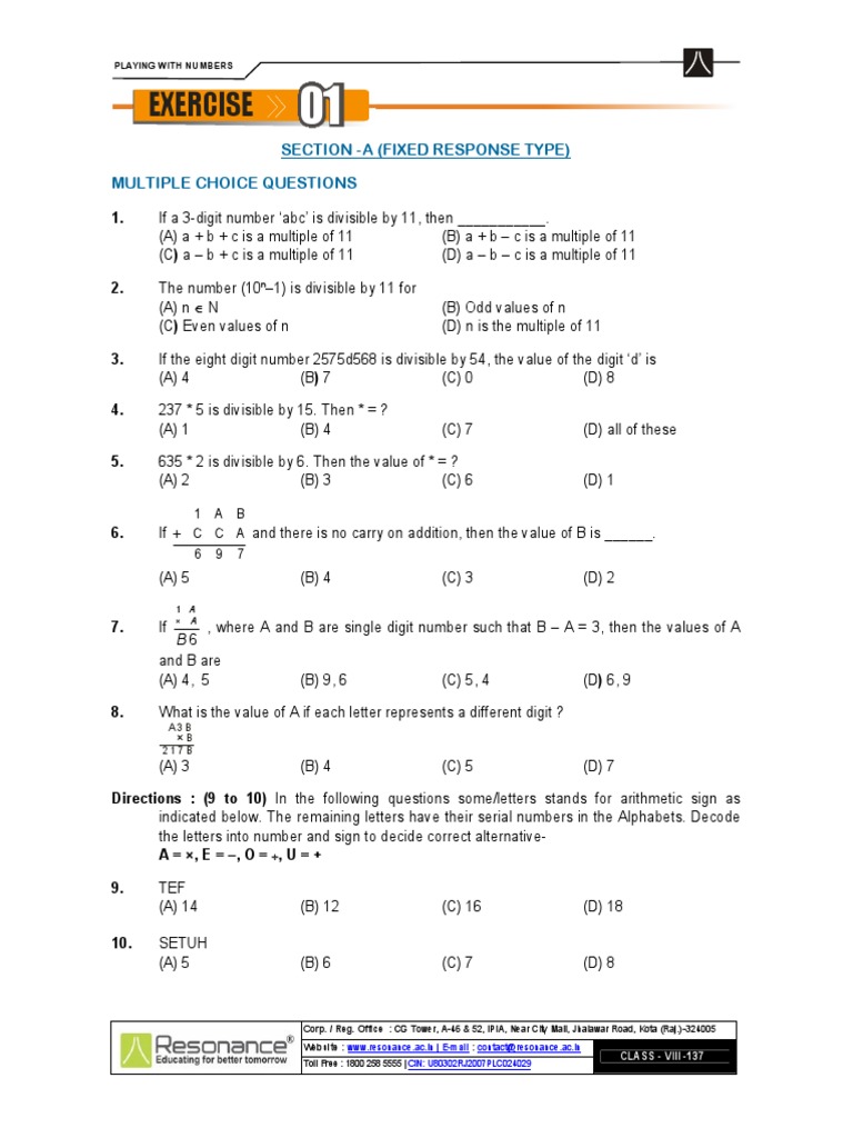 Exploring Patterns in Numbers: An Analysis of Divisibility Rules and Number Properties | PDF ...