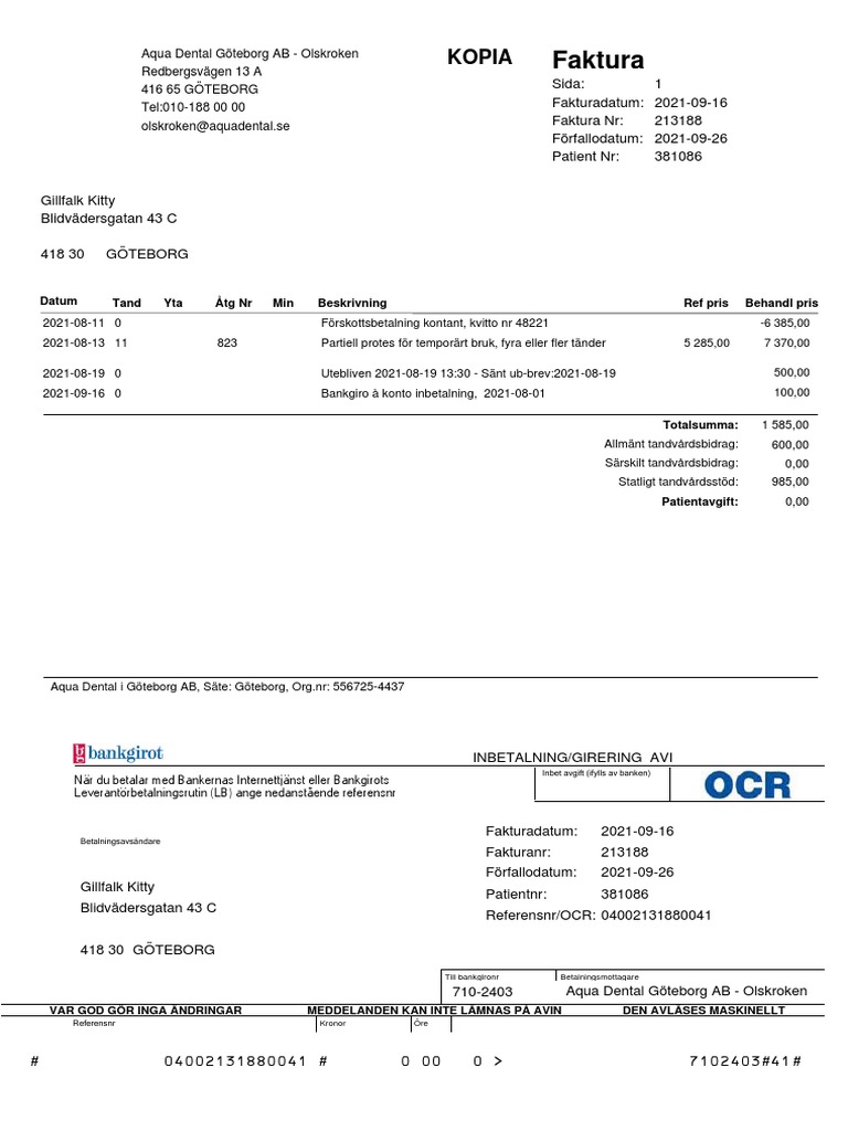 Faktura: Kopia | PDF