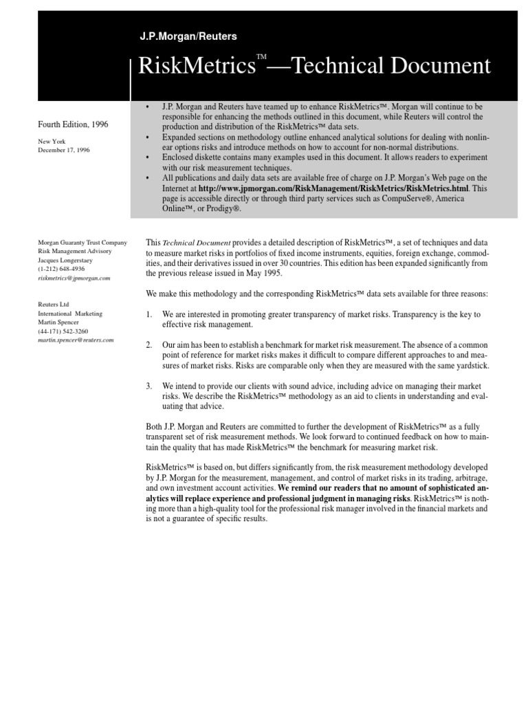 Riskmetrics 3 | PDF | Bond Duration | Value At Risk
