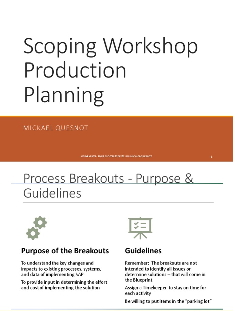 Scoping Workshop SAP PP | Download Free PDF | Supply Chain Management ...