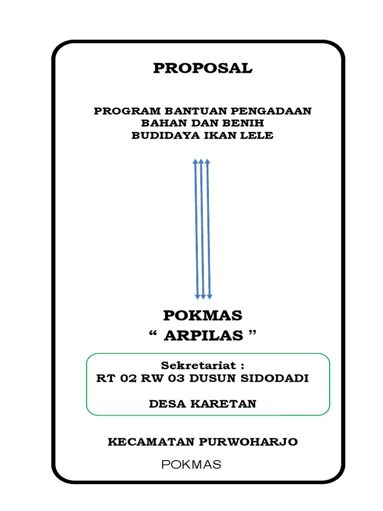 Proposal Pokmas Arpilas Budidaya Lele | PDF