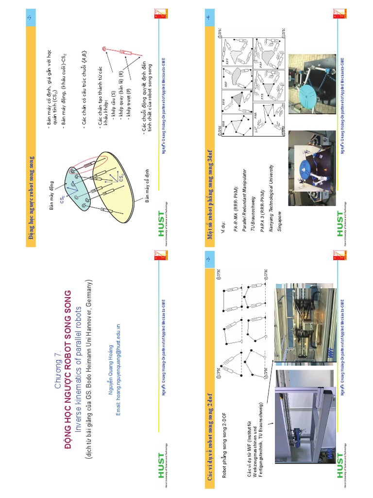 Robotics 7 Kinematics of Parallel Robot - Robot Song Song - 4pages | PDF