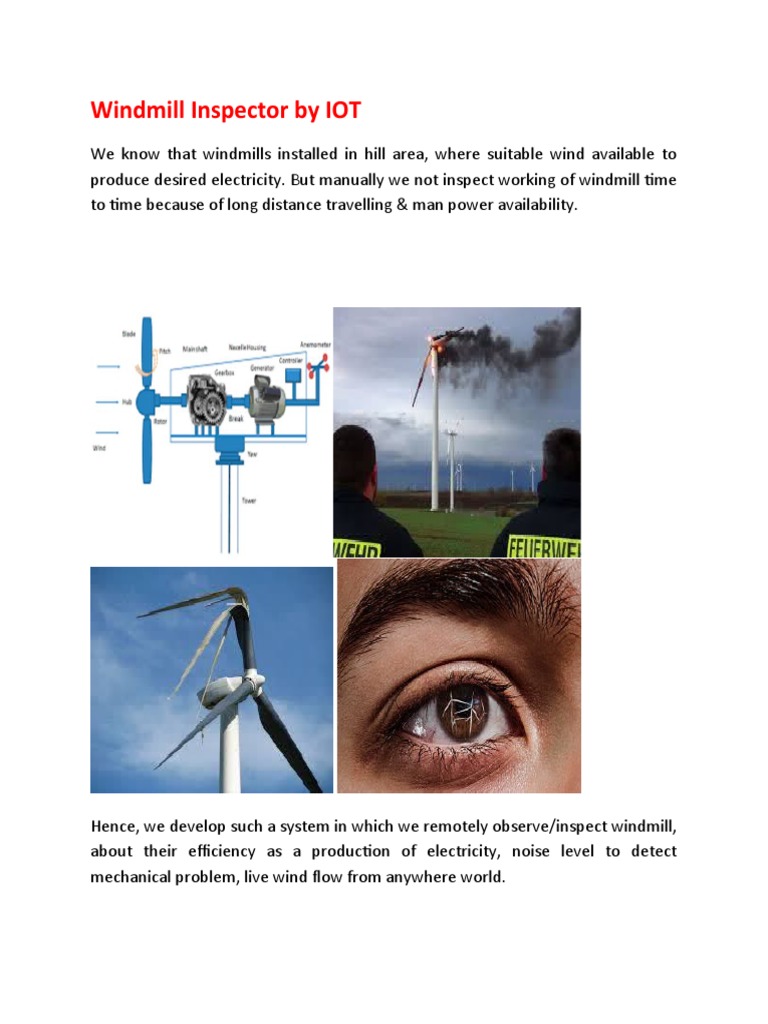 Windmill Inspection by IOT | PDF