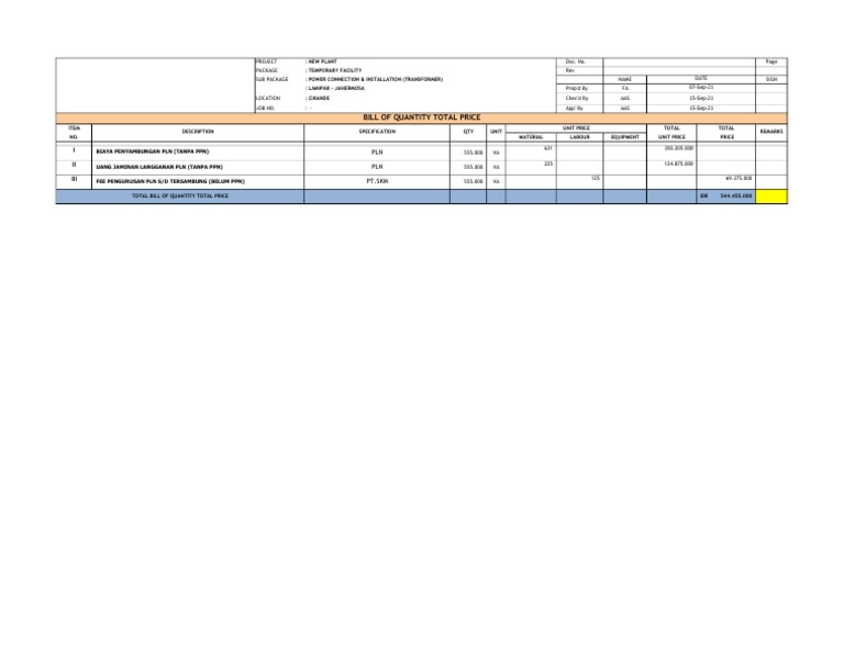 Temporary Power Connection Installation | PDF