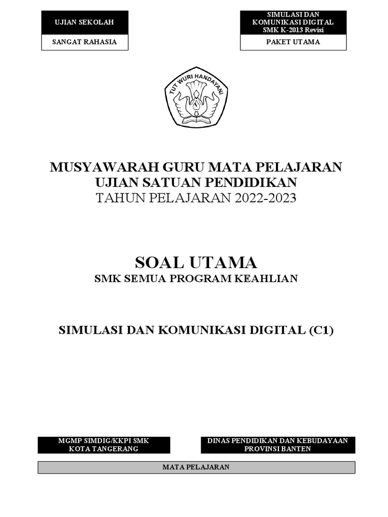 Soal Usp Simdig | PDF