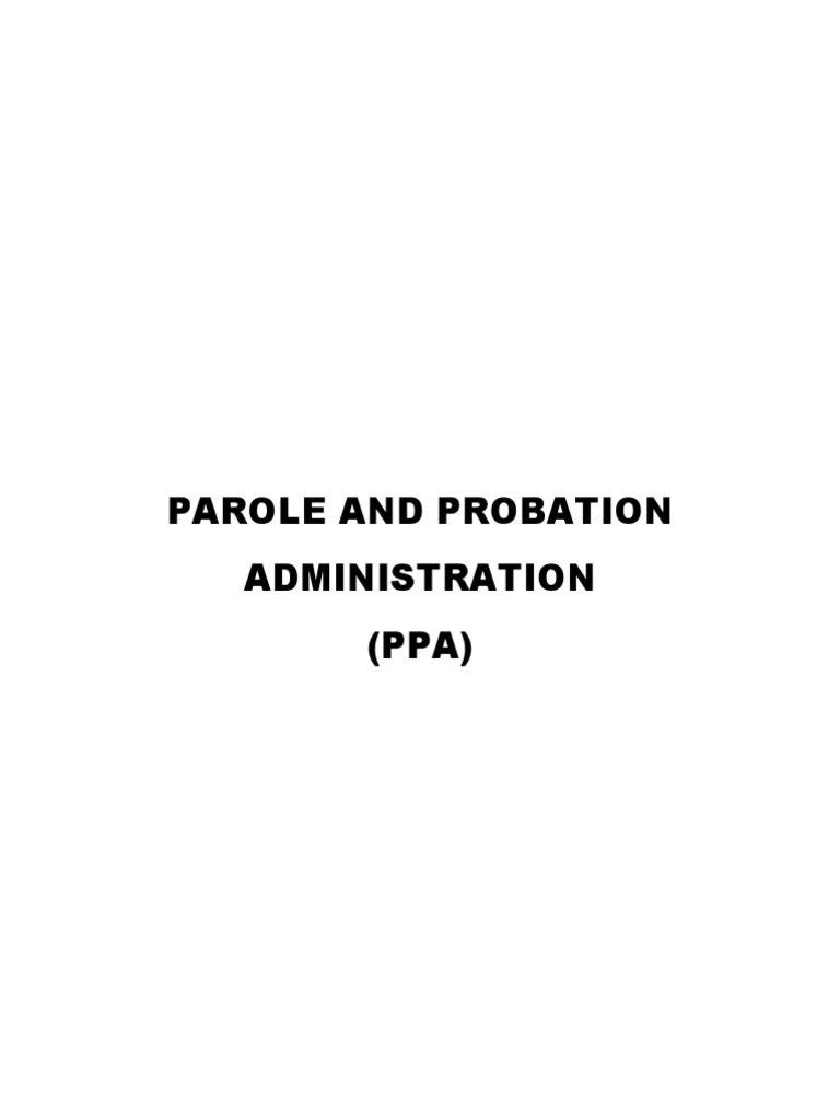 Parole and Probation Administration Manuscript | PDF | Probation | Parole