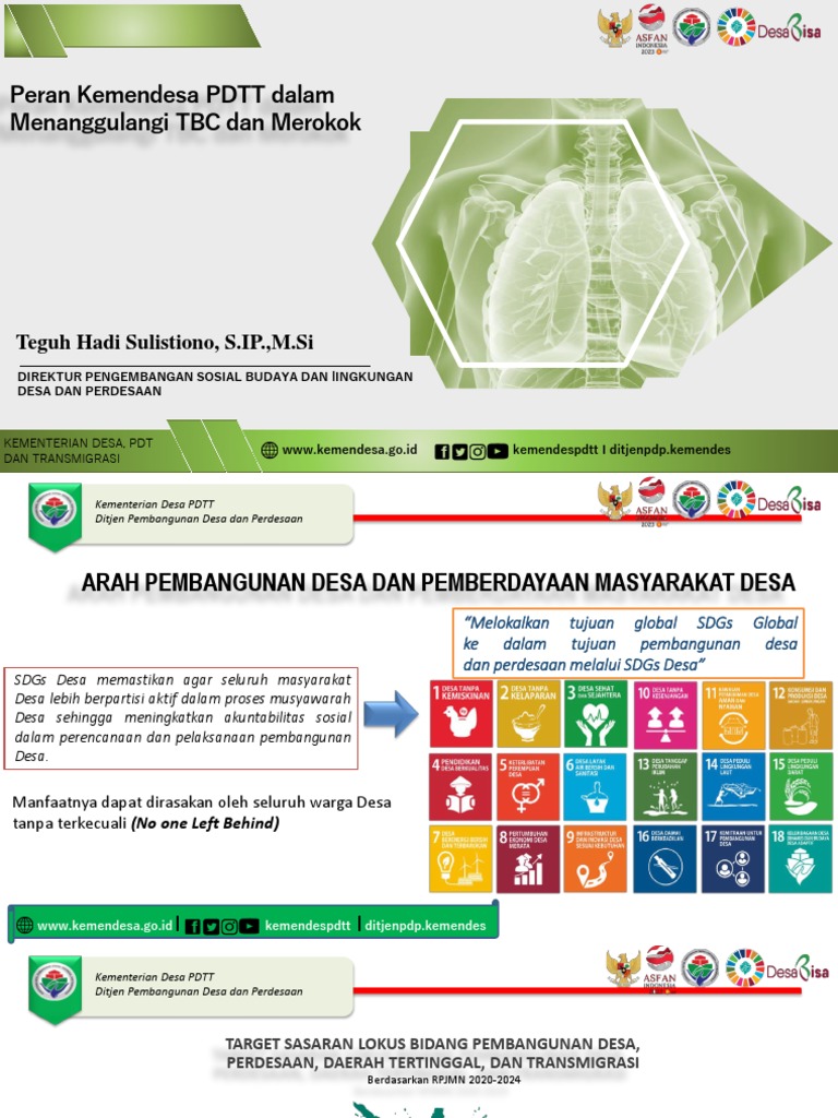 Peran Kemendesa PDTT Dalam Menanggulangi TBC Dan Merokok | PDF