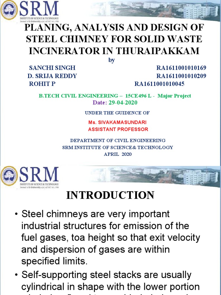 Planning Analysis and Design of Self Supporting Steel Chimney For Solid ...