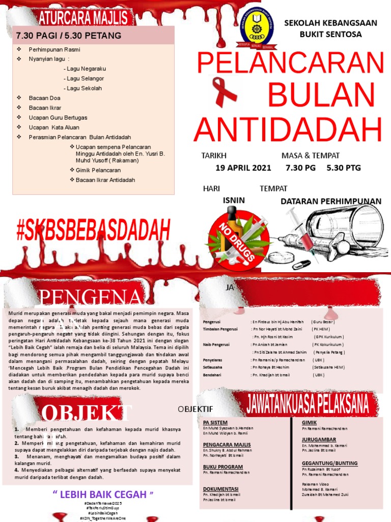Brosur Minggu Anti Dadah | PDF