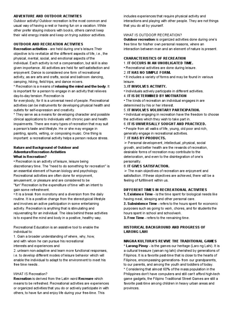 Pe 4 | PDF | Recreation