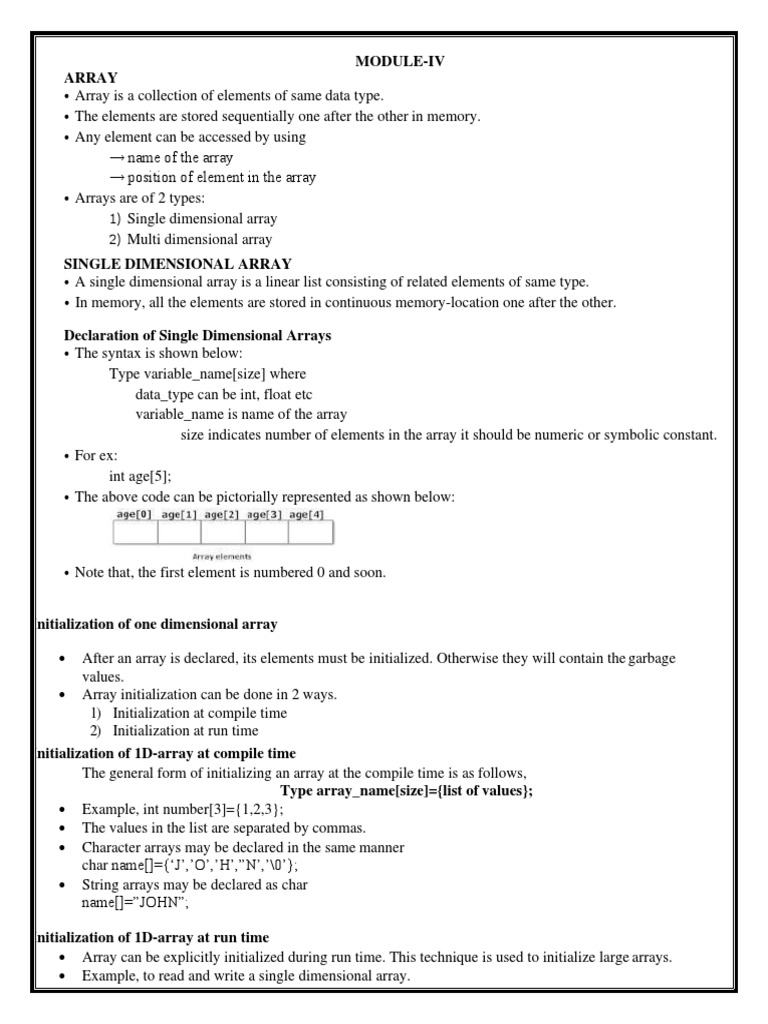 Array C Language Pdf Parameter Computer Programming String 9783