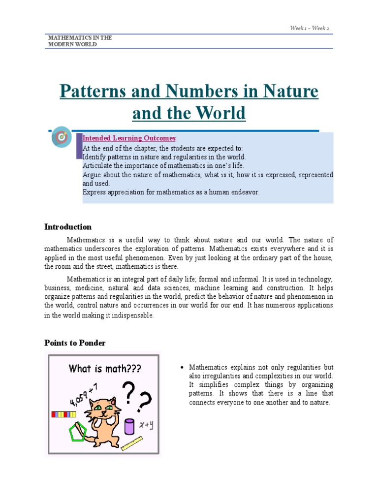 MMW Chapter1 | PDF | Pattern | Mathematics