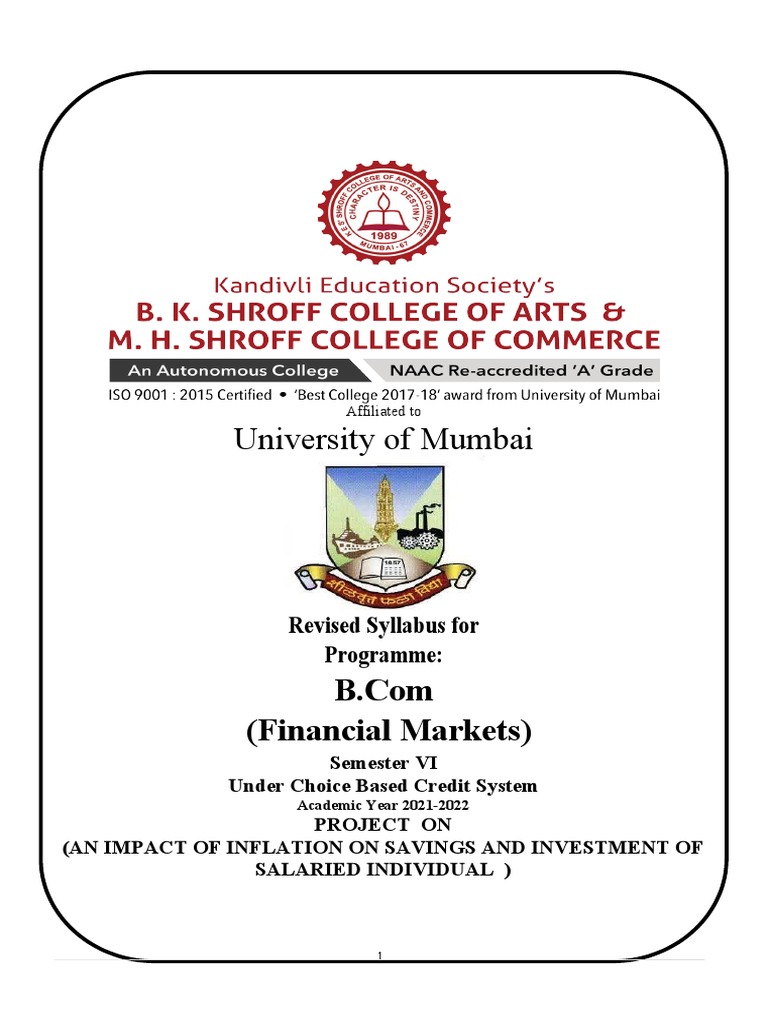 Harshita Gandhi Blackbook Final | Download Free PDF | Cost Of Living | Inflation