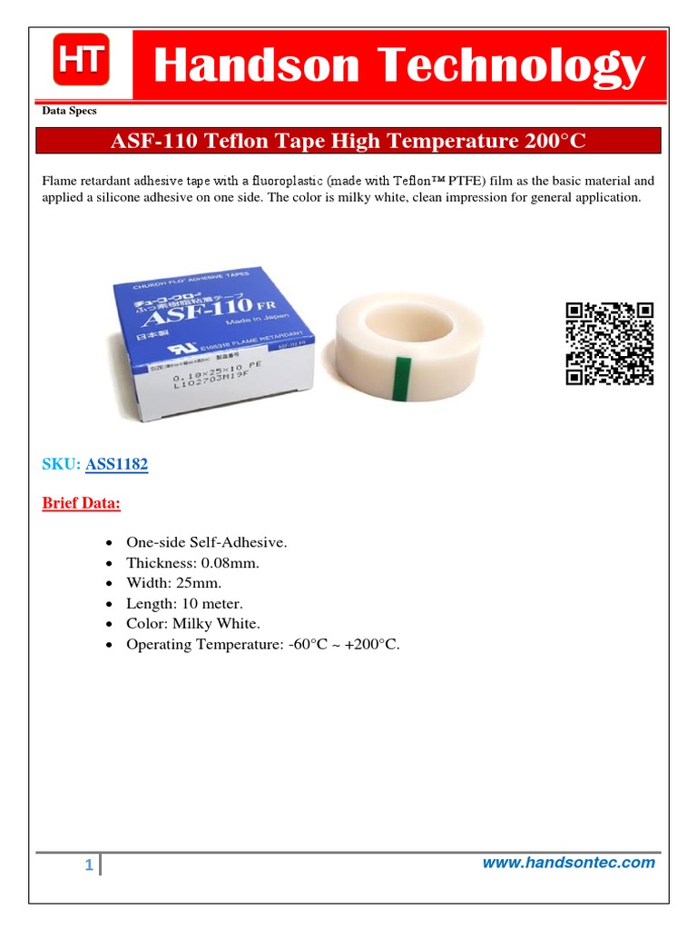 Teflon Tape-ASF-110 | PDF | Printed Circuit Board | Materials