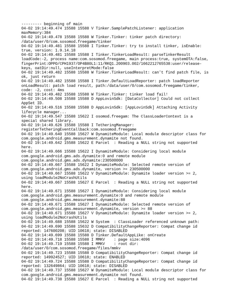 Tinker Patch Load Failure Log | PDF | Library (Computing) | Information Technology Management