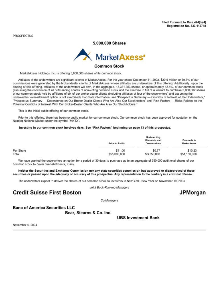 Prospectus 1 | PDF | Stocks | Securities (Finance)