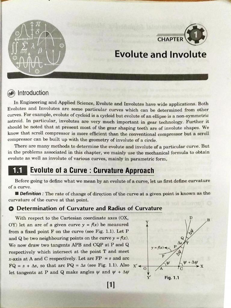 Evolute and Involute Curves Explained | PDF | Curvature | Tangent