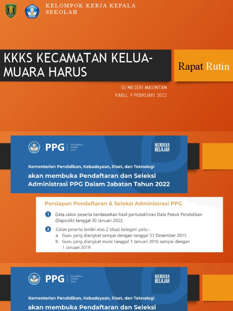 Kkks Kecamatan Kelua-Muara Harus: Rapat | PDF