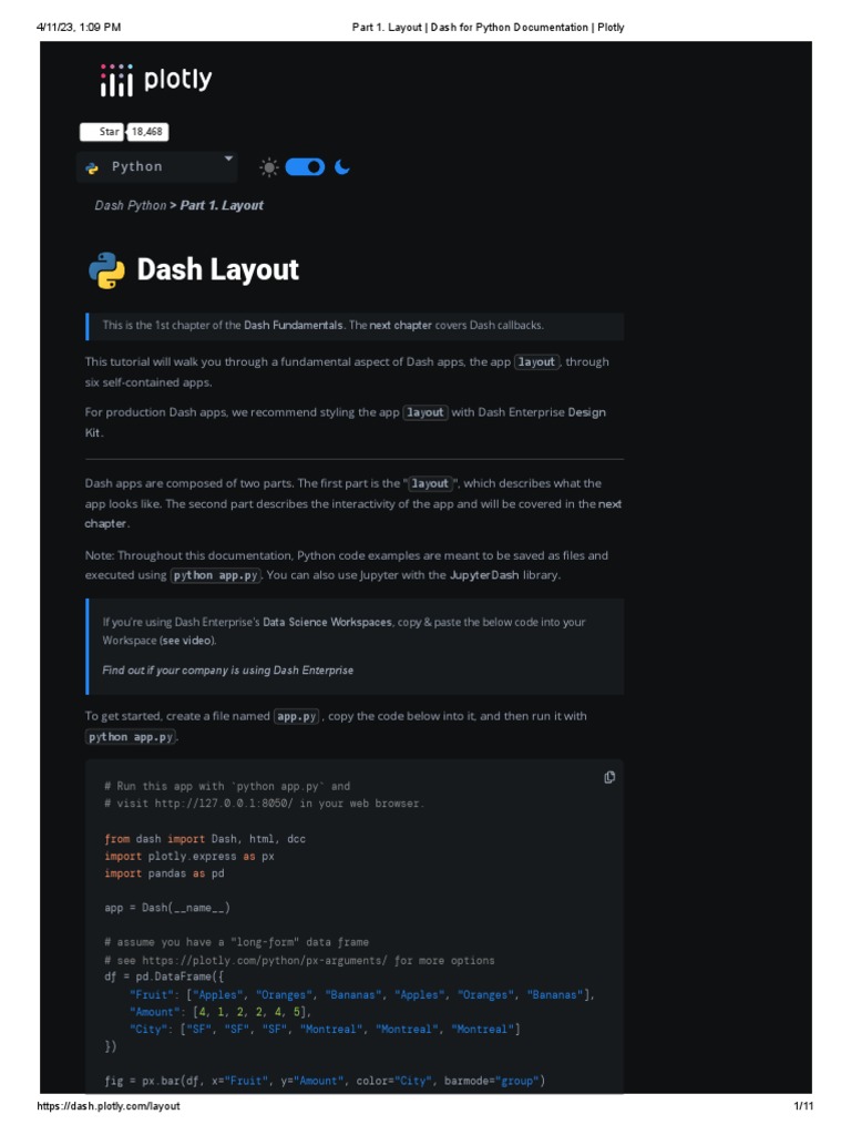 Part 1. Layout - Dash For Python Documentation - Plotly | PDF | Html ... Part 1. Layout - Dash For Python Documentation - Plotly | PDF | Html ...