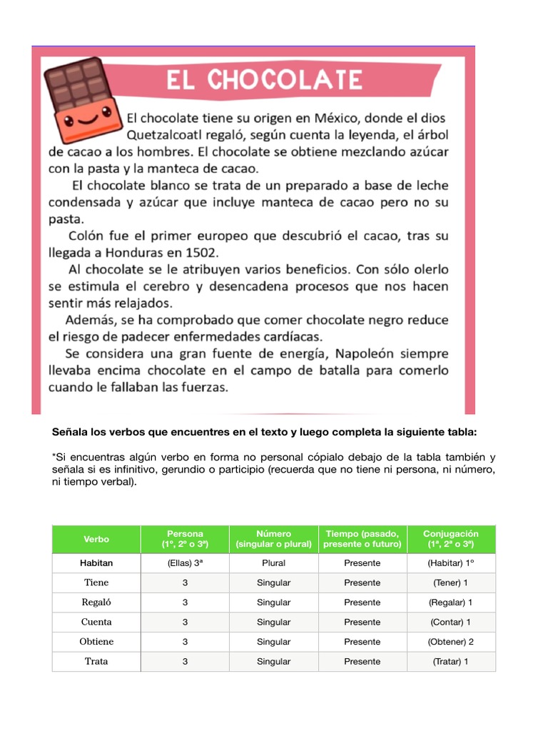 Análisis de Verbos en Un Texto 2 | PDF