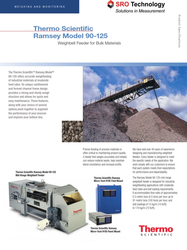 Accurate Weighfeeding of Industrial Materials: Specifications and ...