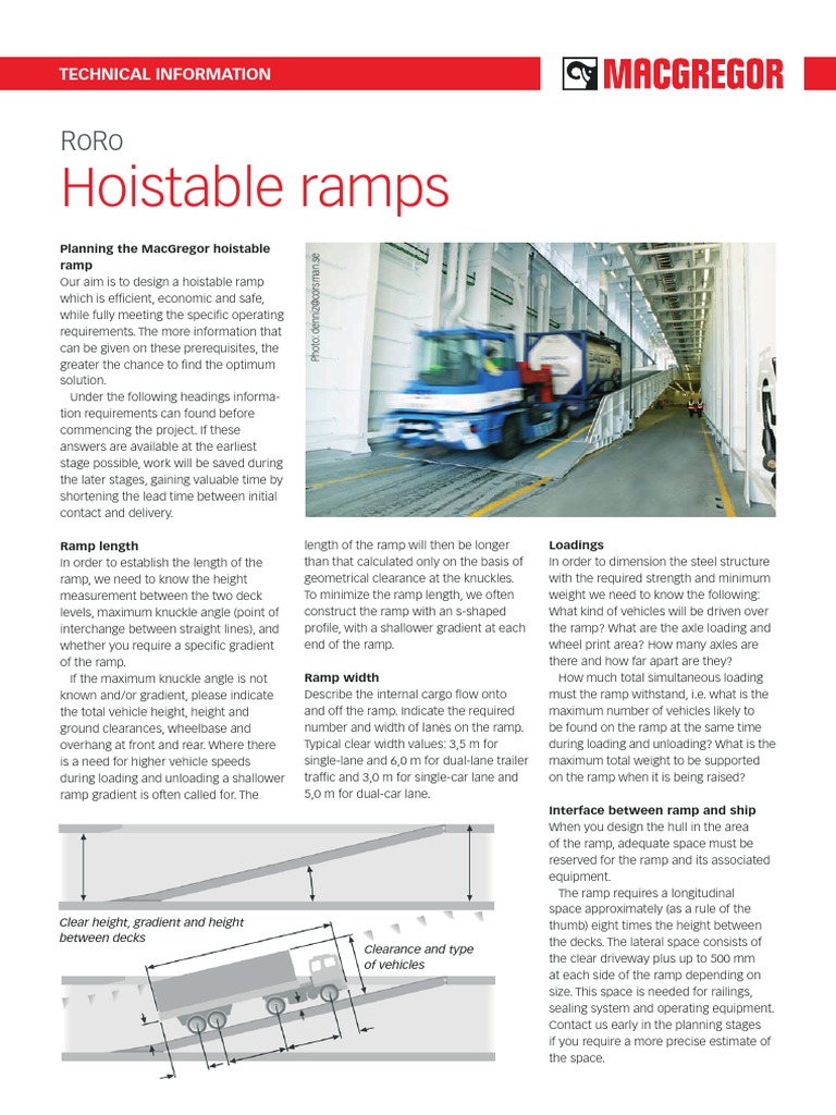 Hoistable Ramps: Technical Information | PDF | Ships | Lane