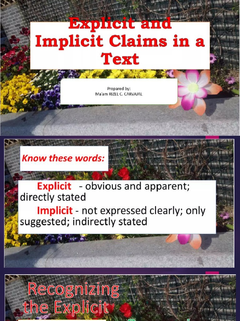 Identifying Claims Explicitly or Implicitly Made in A Written Text | PDF