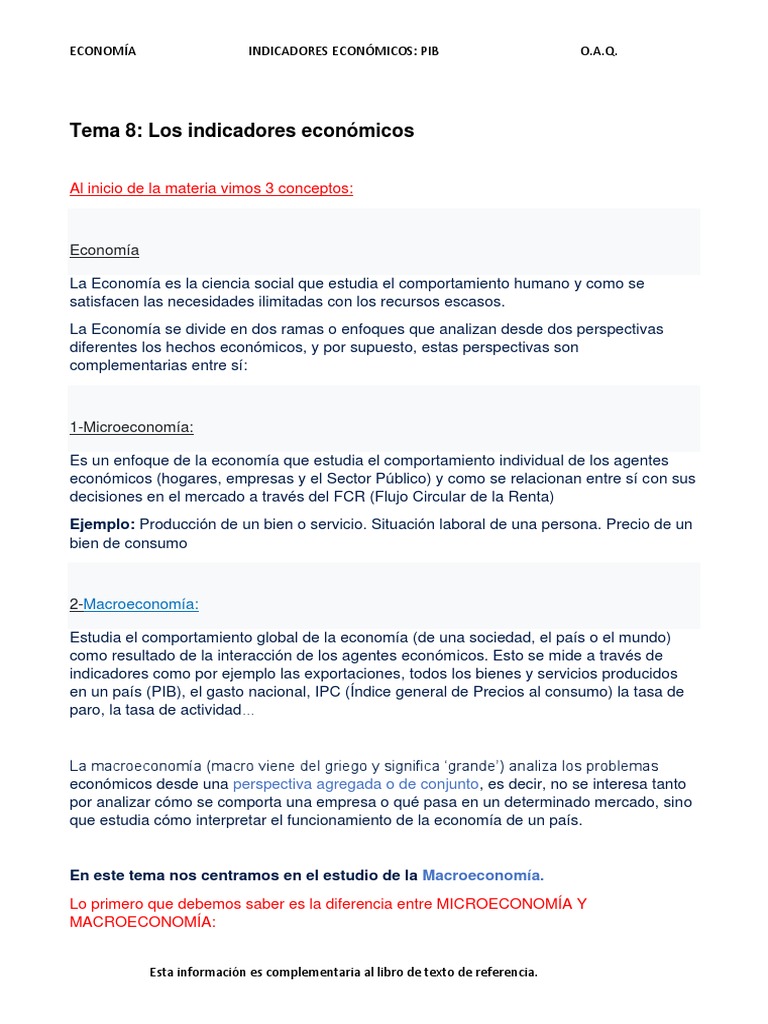 Introducción A La Macroeconomía T.8.docx-1 | PDF | Producto Interno Bruto | Macroeconómica