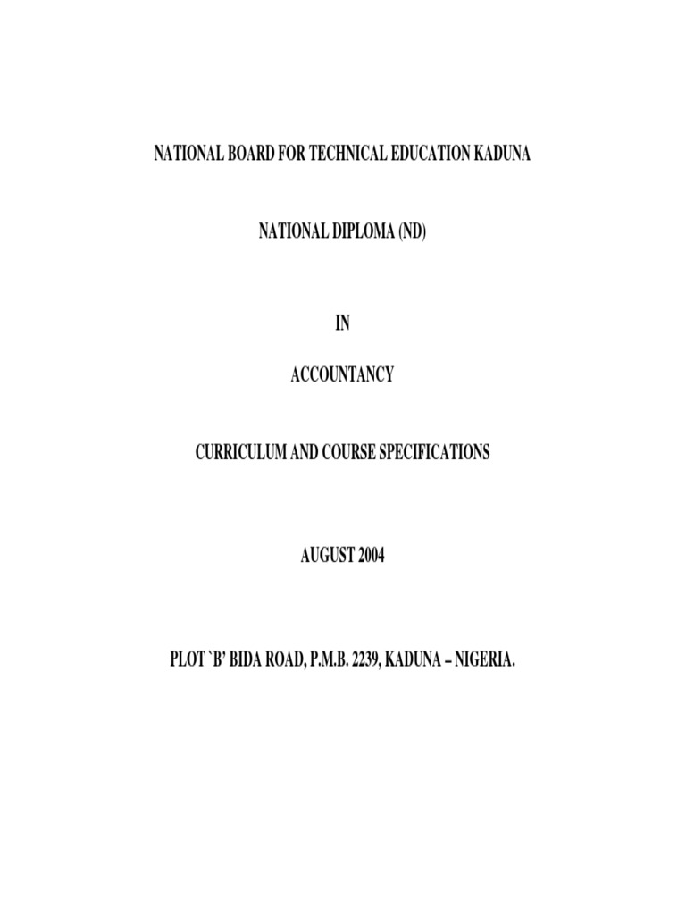 National Board For Technical Education Kaduna | PDF | Banks | Loans