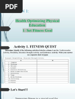 Melcs Pe 11 | PDF | Physical Fitness | Physical Education