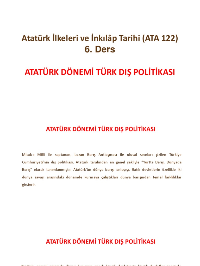 Ata 122 06. Ders | PDF