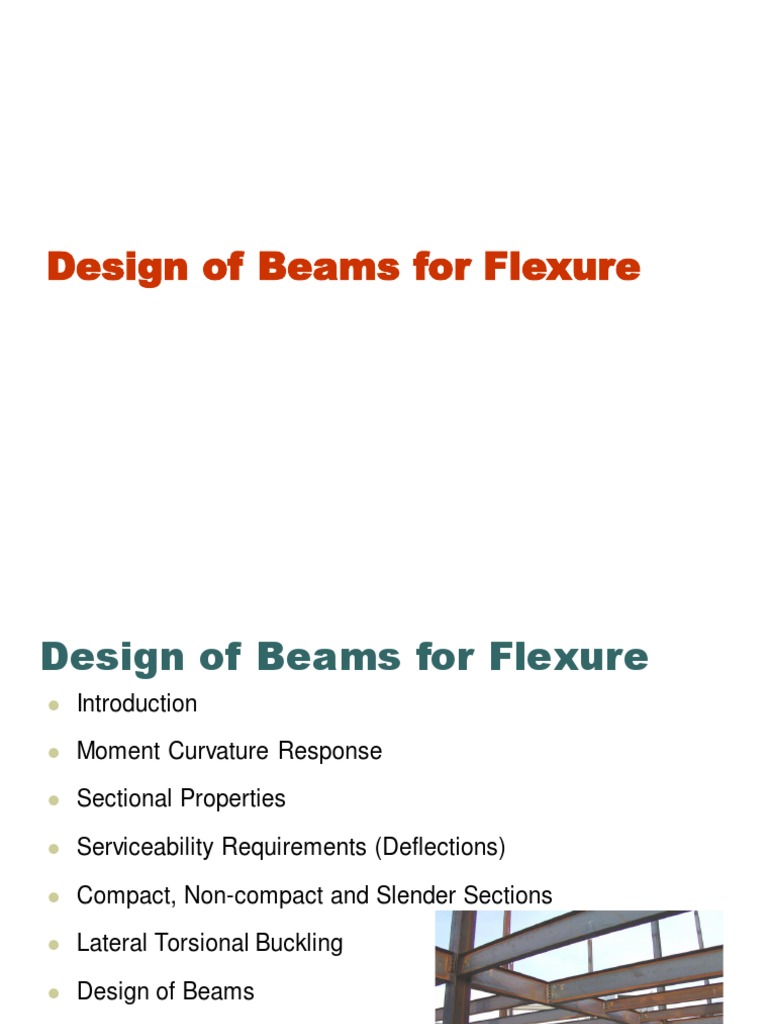 Design of Beams For Flexure | PDF | Buckling | Bending
