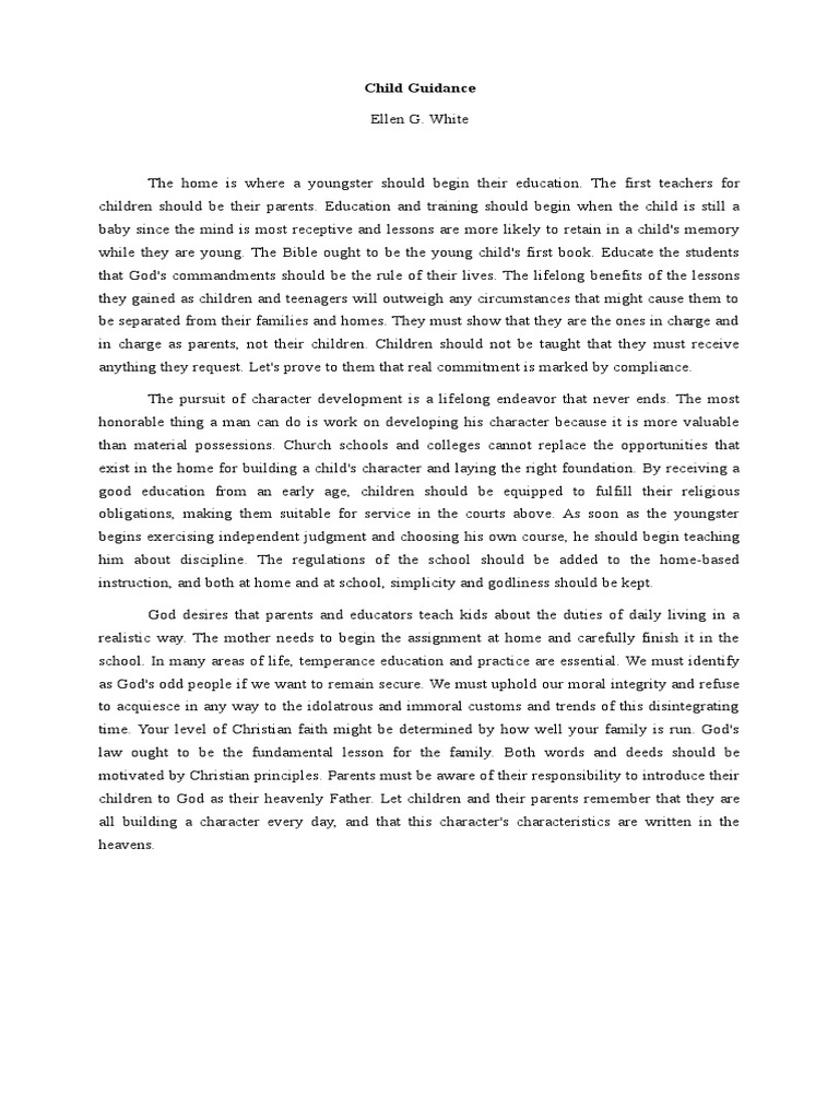 Child Guidance SUMMARY | PDF | Teachers