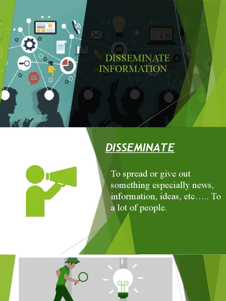 Disseminate Information | PDF | Media (Communication) | Information